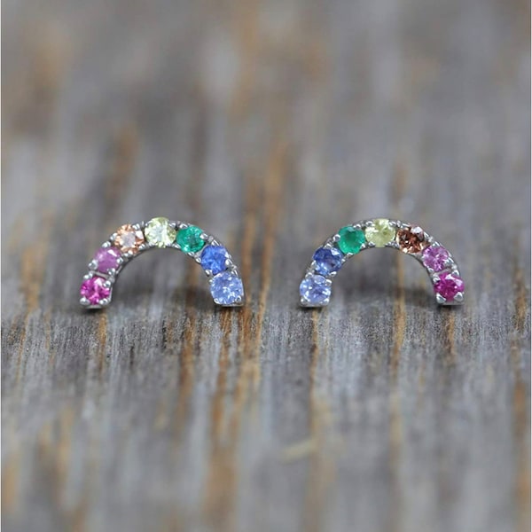 Rainbow Earrings - Etsy