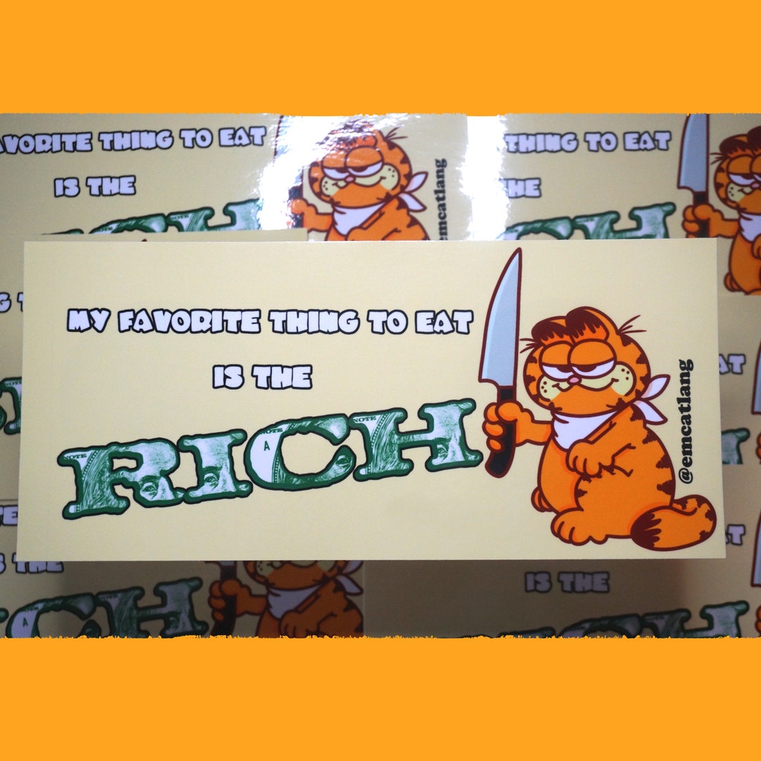 Eat the Rich Weatherproof Bumper Sticker - Etsy