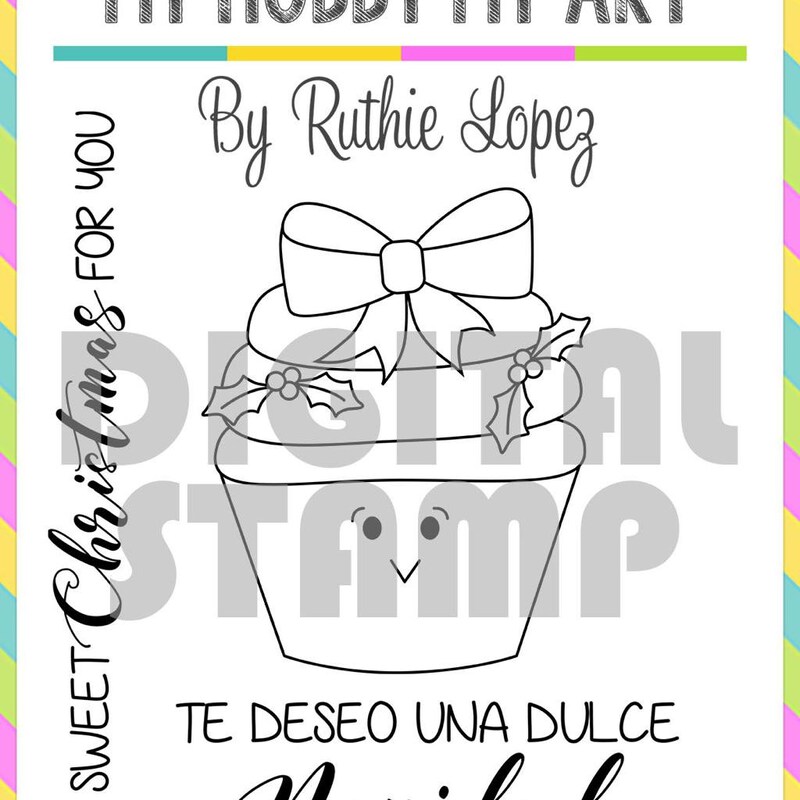 Christmas Digi Stamp - Etsy