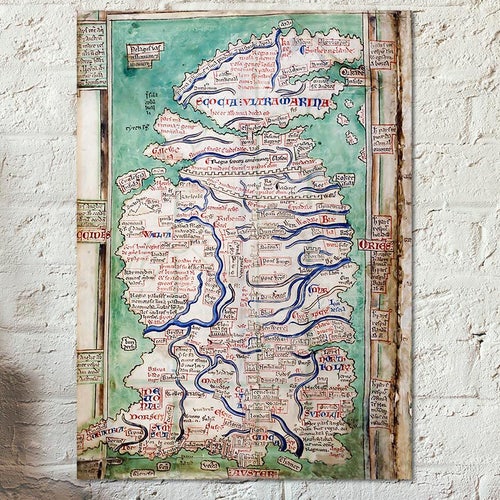 Medieval Map of Britain Old Vintage Map of Great Britain - Etsy UK