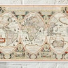 Medieval World Map Psalter Map With a Blessing Christ, Two Angles and ...