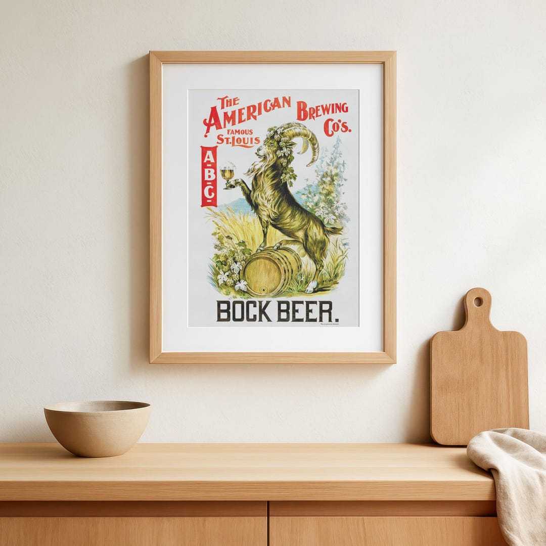 Vintage Bock Beer Advertising Poster – St. Louis ABC, 1890 Art Print - Etsy