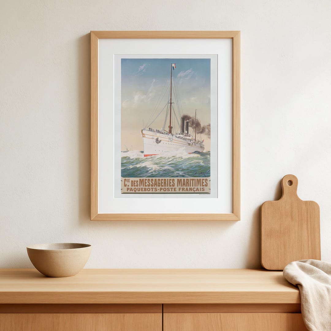 SS Annam Replica Poster by A. Brun – Both Luxury Steamship and WWI ...