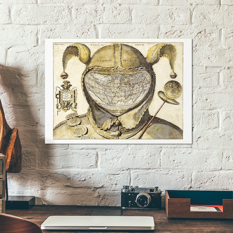 Fool's Cap Map of the World Old World Map From the Late - Etsy Ireland