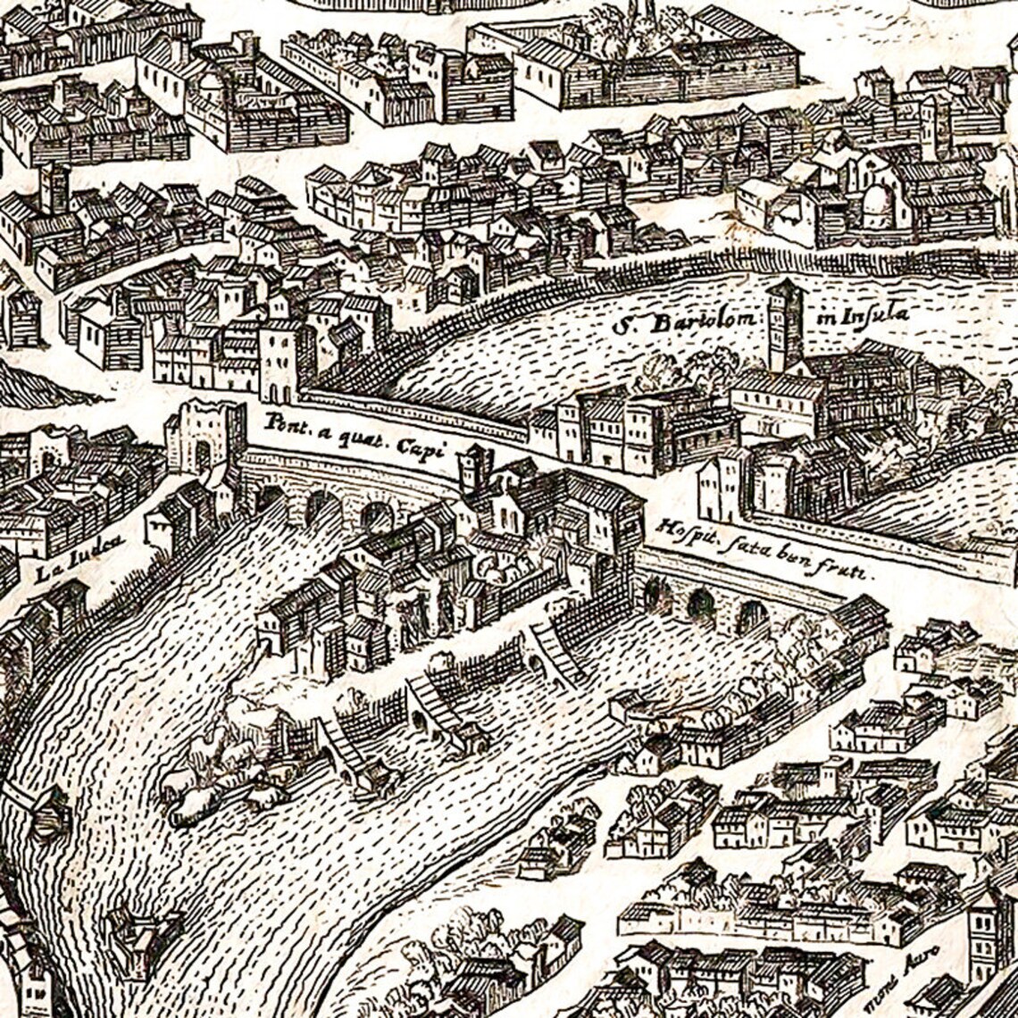 Old Map of Rome From 1641 Roman Map SPQR Antique Roma Map - Etsy