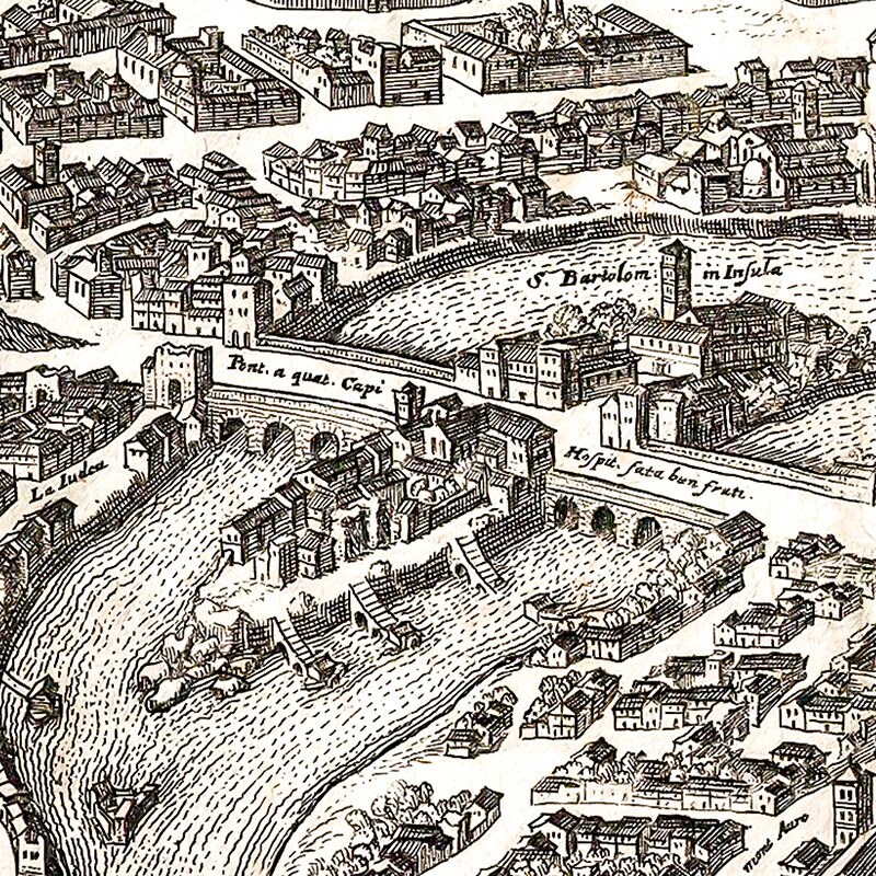 Old map of Rome from 1641 Roman map SPQR Antique Roma map | Etsy