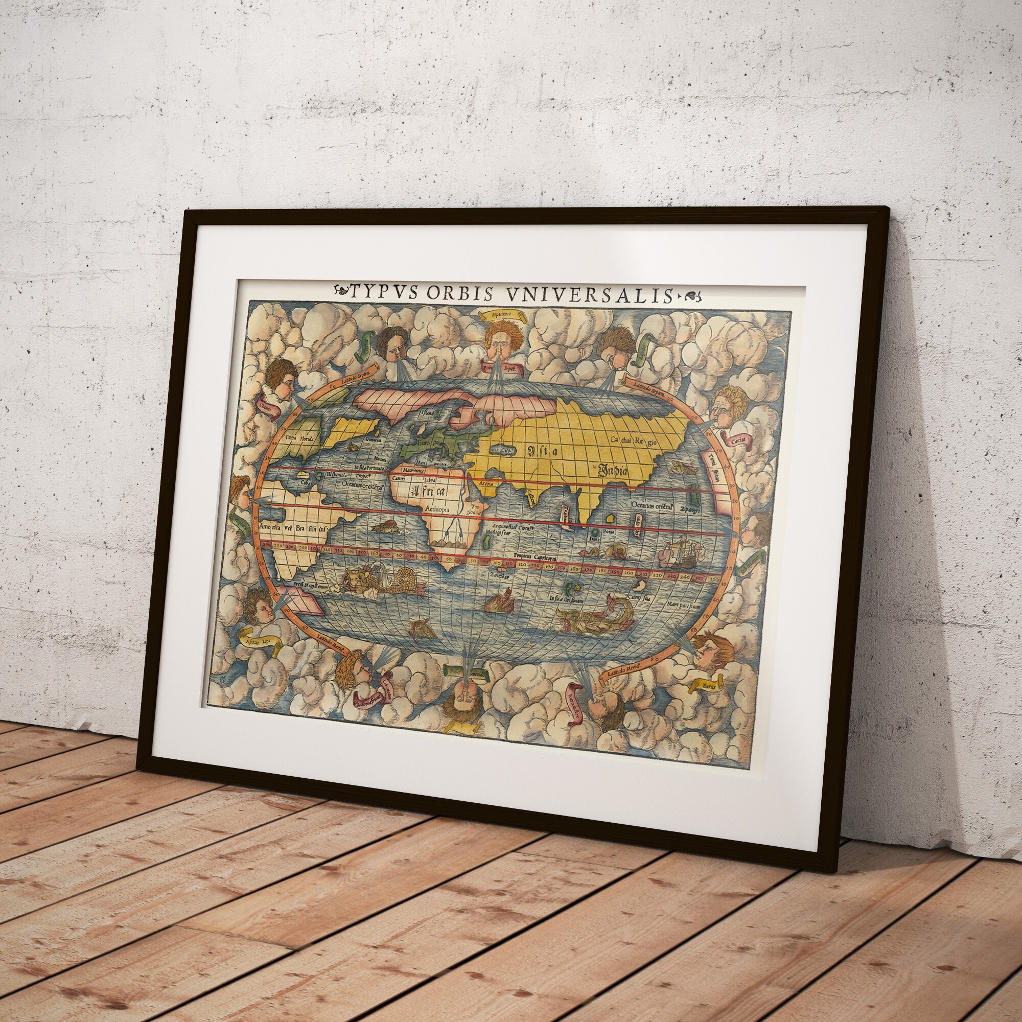 Beautiful World Map Replica Old Map of the World - Etsy