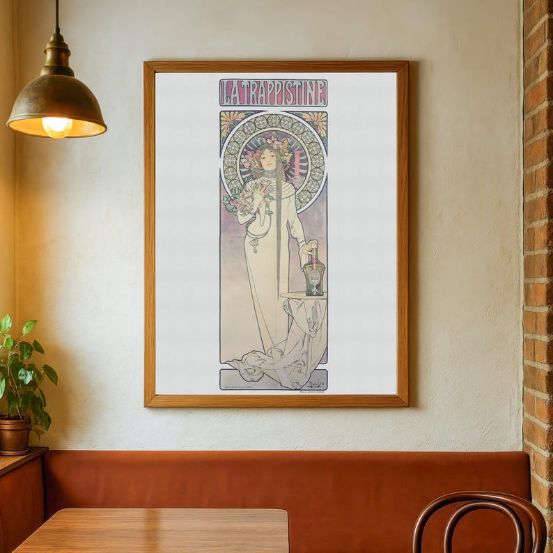La Trappistine by Mucha, Art Nouveau Poster Print, Alphonse, Vintage ...