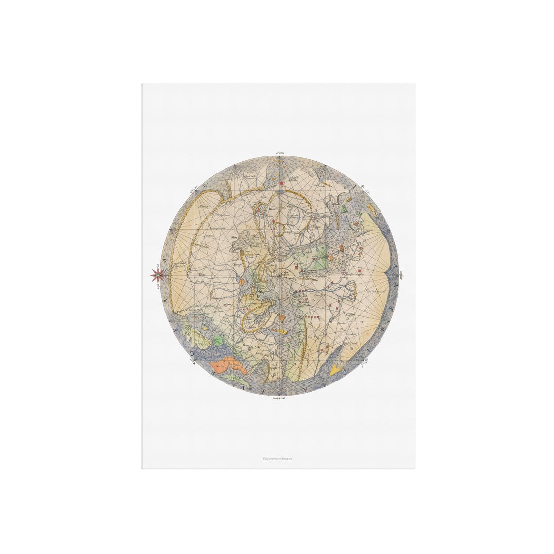 Mappa Mundi World Map by Johann Bongars, 1611 - Medieval World Map ...