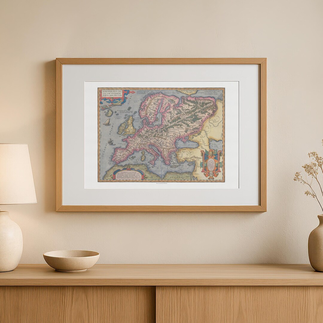 Ancient Europe Map 1601 - Ortelius Celtic Map Antique Historical Print ...
