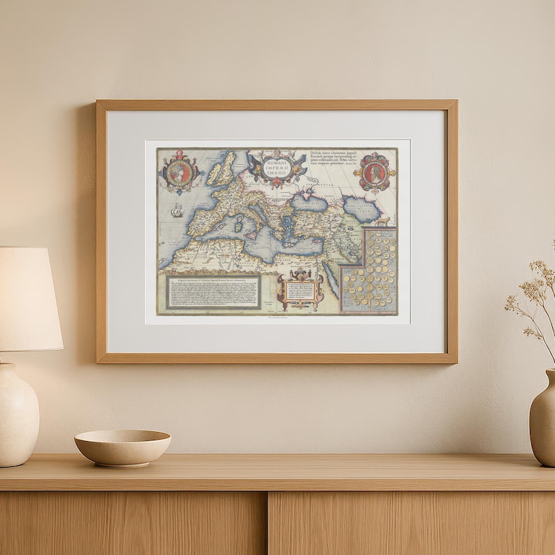 Antique Roman Empire Map Poster – 1603 Ortelius Reproduction - Etsy