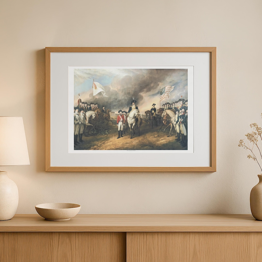 The Surrender of Lord Cornwallis Print, Historical Illustration ...