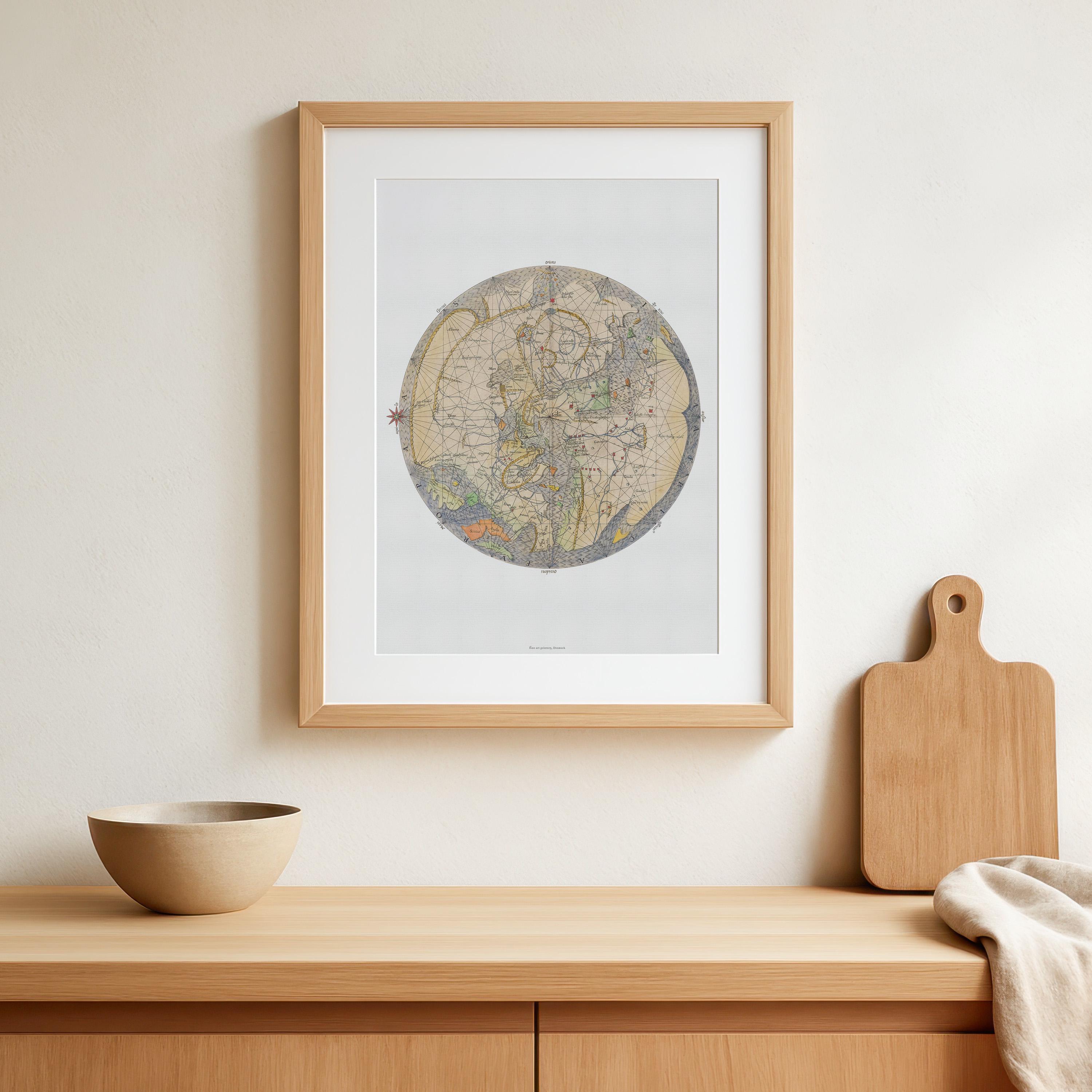 Mappa Mundi World Map by Johann Bongars, 1611 - Medieval World Map ...