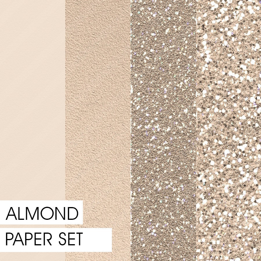 Glitter&plain PAPER Set Almond 4 Different Pre-made Pages - Etsy
