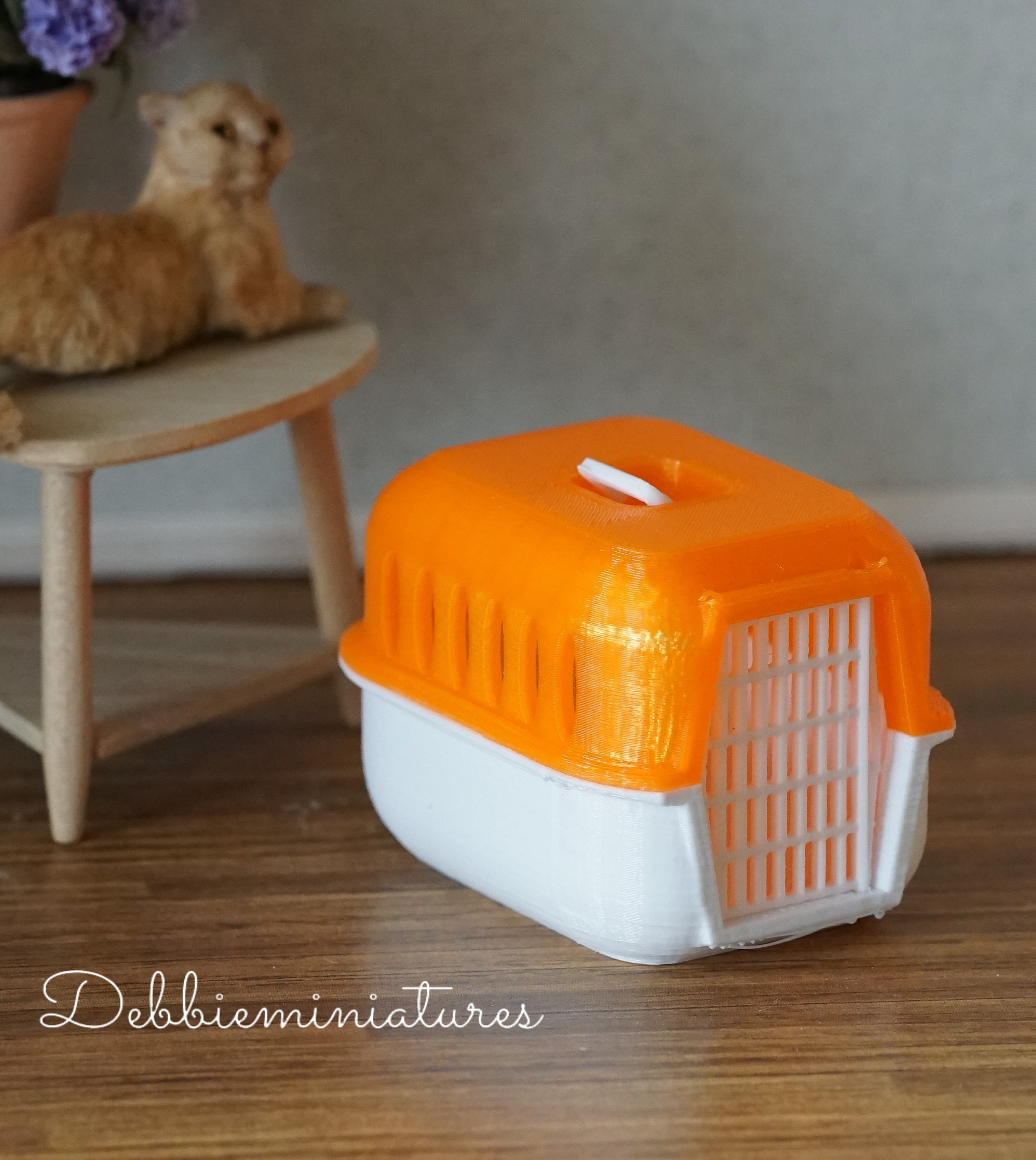 Miniatures Dollhouse Miniature 1:12th Scale Dog Cat Animal Pet Carrier ...