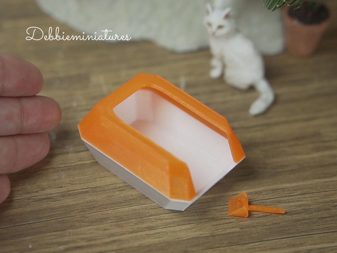 Dollhouse Miniature 1:12th Scale Cat Animal Pet Litter Tray - Etsy