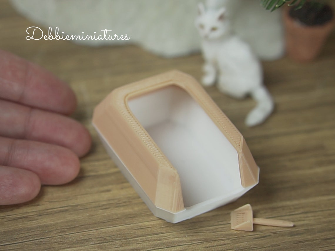 Dollhouse Miniature 1:12th Scale Cat Animal Pet Litter Tray - Etsy