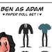 Digital Download - Ben as Adam - Paper Doll Set 1 - Dyad Doodles - 1 ...