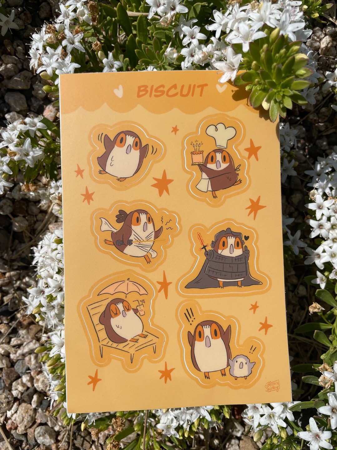 Biscuit Sticker Sheet - Dyad Doodles - Etsy