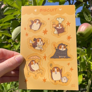 Biscuit Sticker Sheet - Dyad Doodles - Etsy