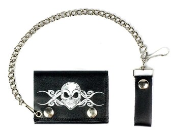 Leather Skull Wallet Chain - Etsy