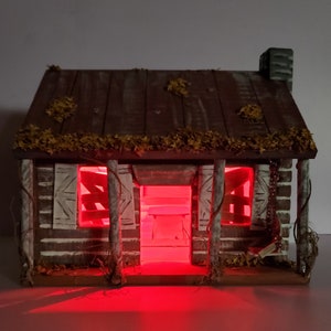 Evil Dead Cabin Model With Necronomicon and Light/ Diorama Horror - Etsy