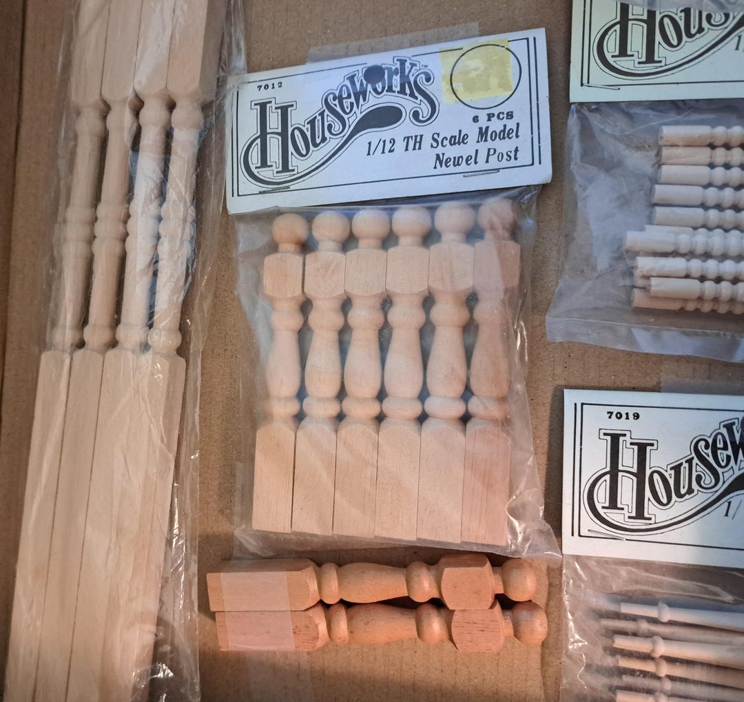 Houseworks Dollhouse 1:12 Scale, Spindles, Newel Posts, and Porch Posts - Etsy