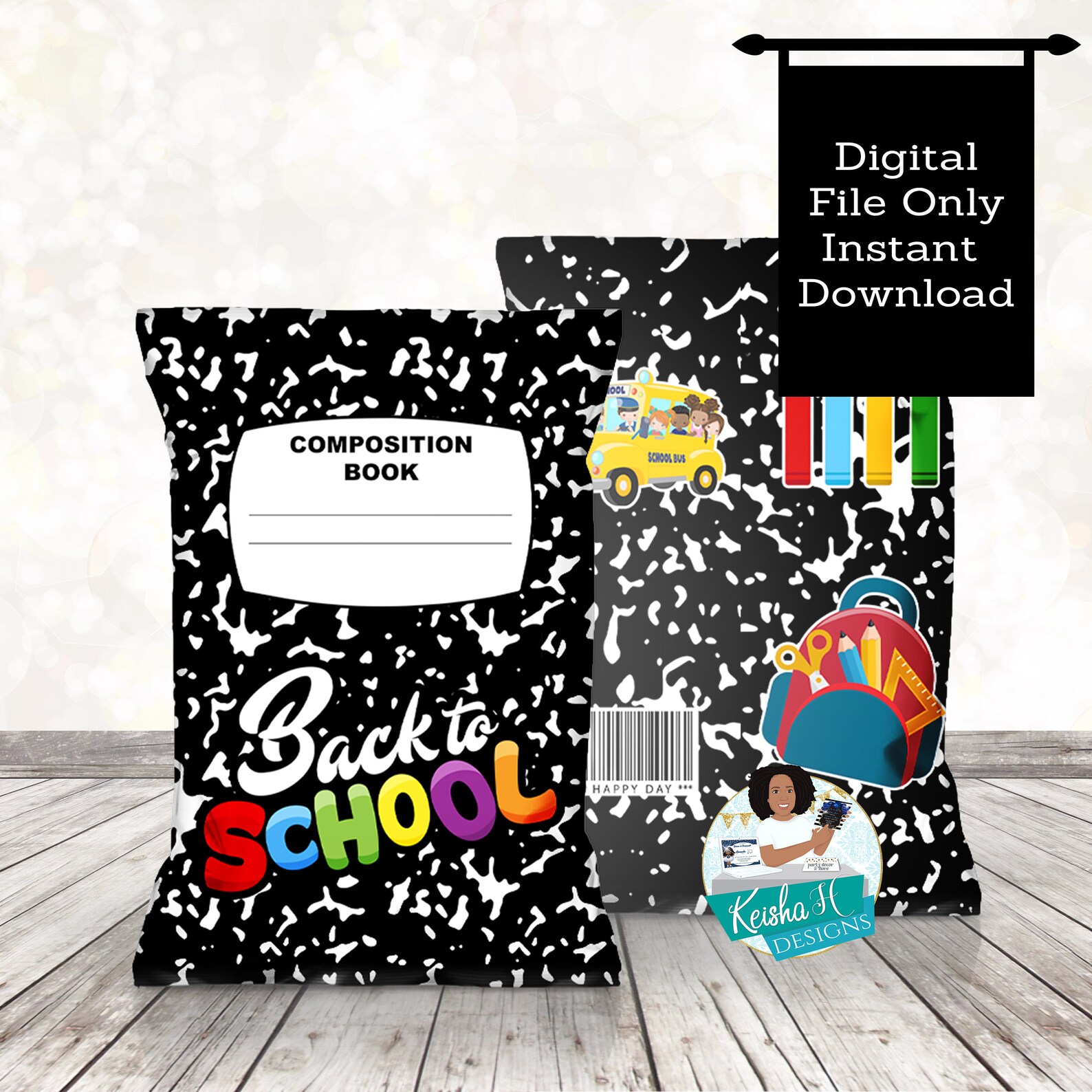 Back to School Party Chip Bag Birthday Party Favor Printable, Teacher ...