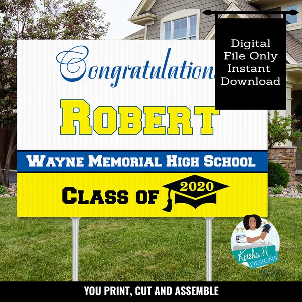 Middle School Graduation Yard Sign - Etsy