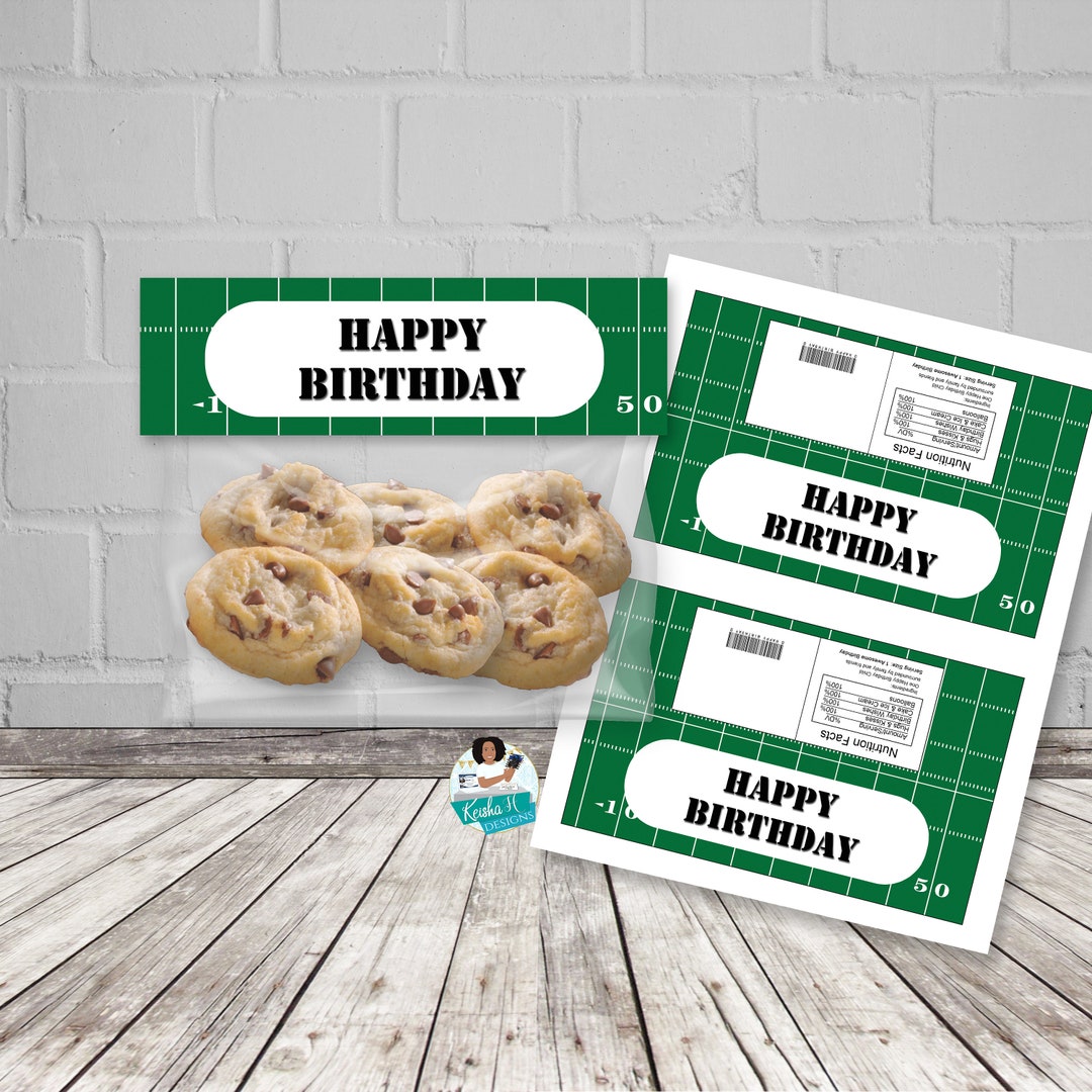Football Themed Favor Toppers, Printable Bag Tags, DIY Birthday Party ...