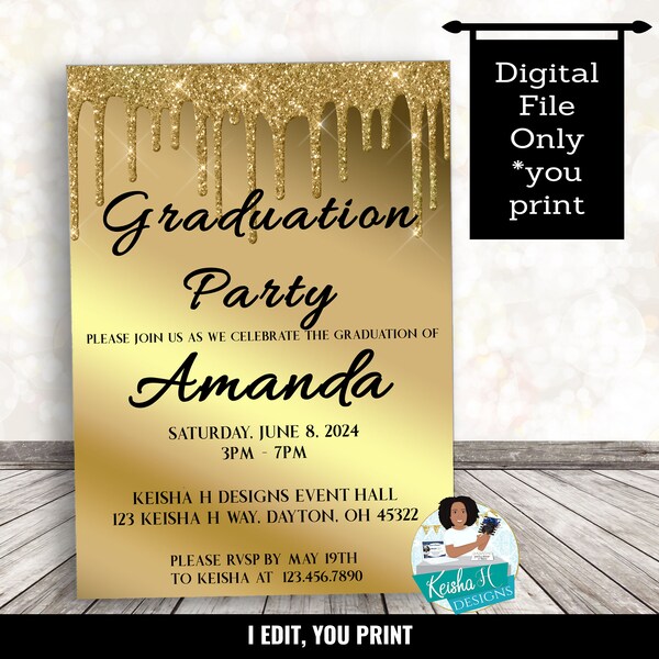 High School Graduation Invitation Military - Etsy