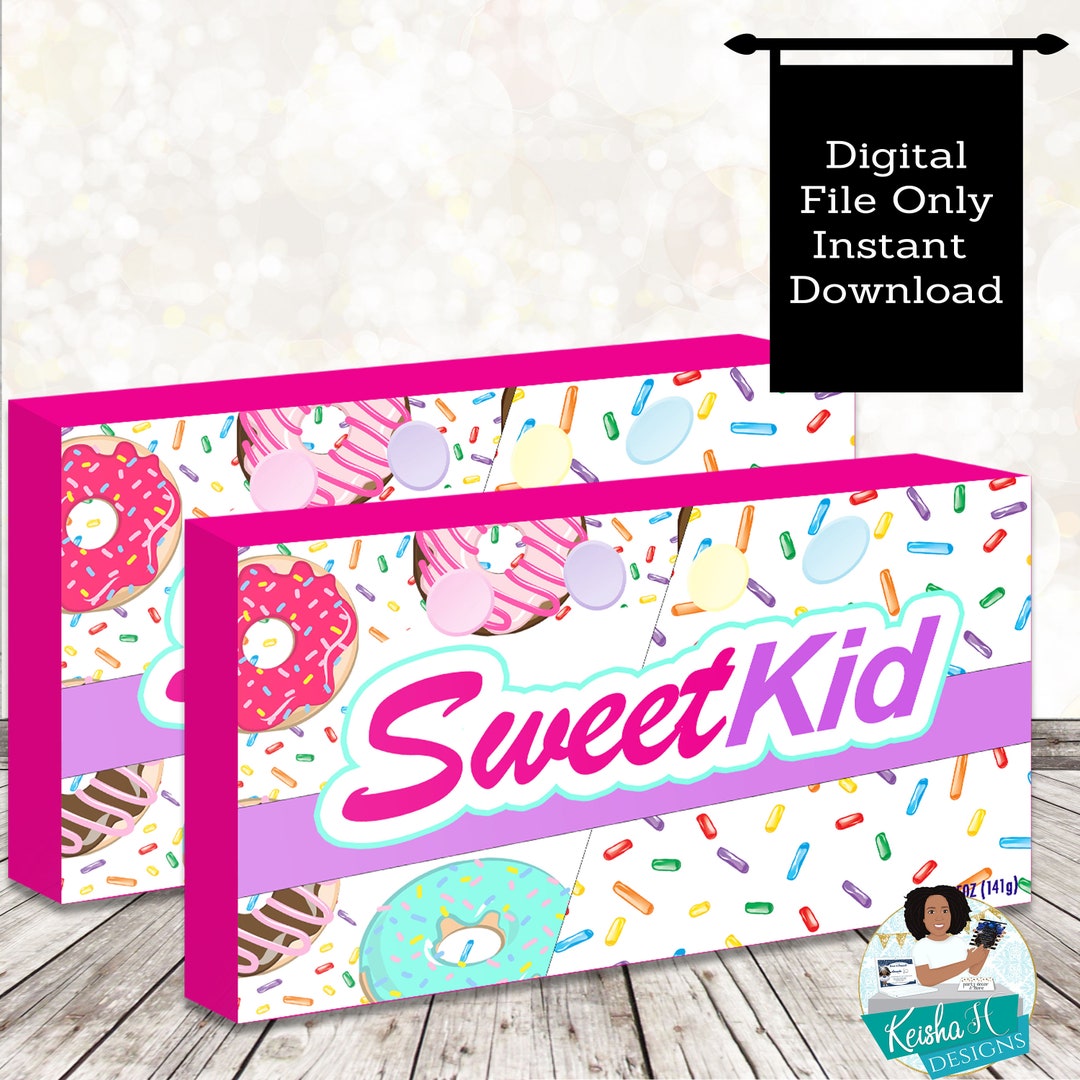 Donut Sprinkles Birthday Sweet Tart Candy Label Printable PDF, Treat ...