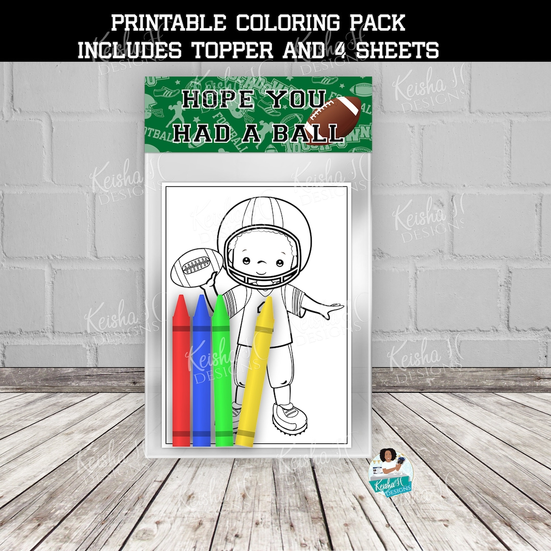 Football Coloring Pack Printable, Football Coloring Book, Sports ...