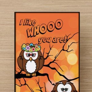 I Like Whooo You Are Owl Card, Birthday, Encouragement - Etsy