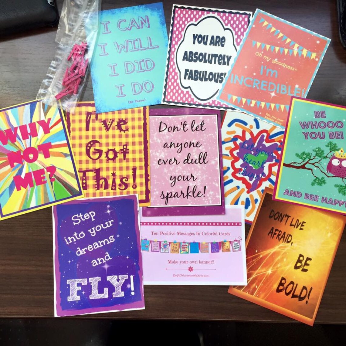 Positivity Card Deck Self-esteem banner Christmas birthday | Etsy
