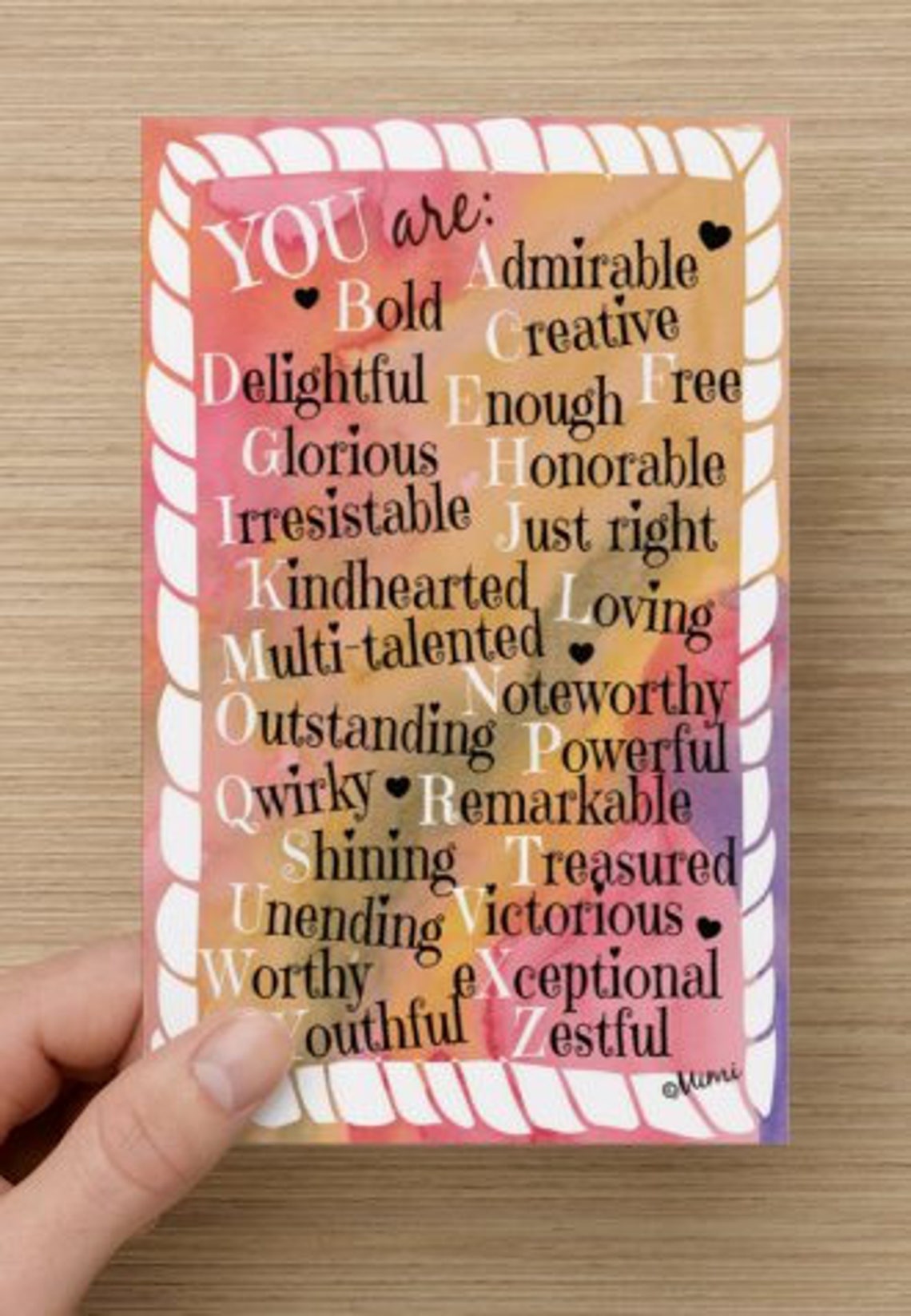 Affirmations/self-love/esteem Builder/ Affirmations of the Alphabet ...