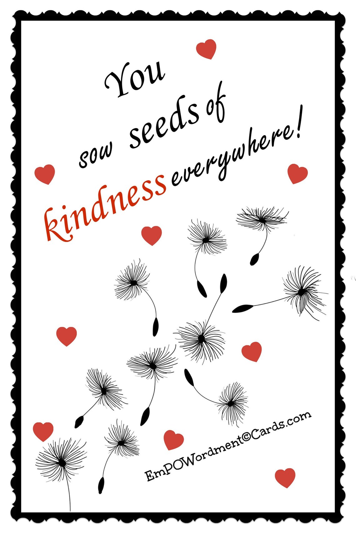 You Sow Seeds of Kindness Thank You Card Encouragement - Etsy