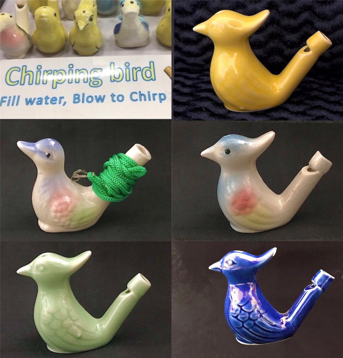 Ceramic 3 Chirping Bird Water Whistle/Caller Decoration | Etsy