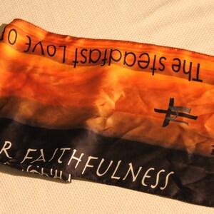 Silk Scripture Scarf With Bible Verse From Lamentations | Scripture ...