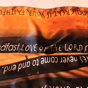 Silk Scripture Scarf With Bible Verse From Lamentations | Scripture ...