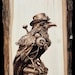 Steampunk Raven Wood Burning – Unique Pyrography Art on Natural Wood ...