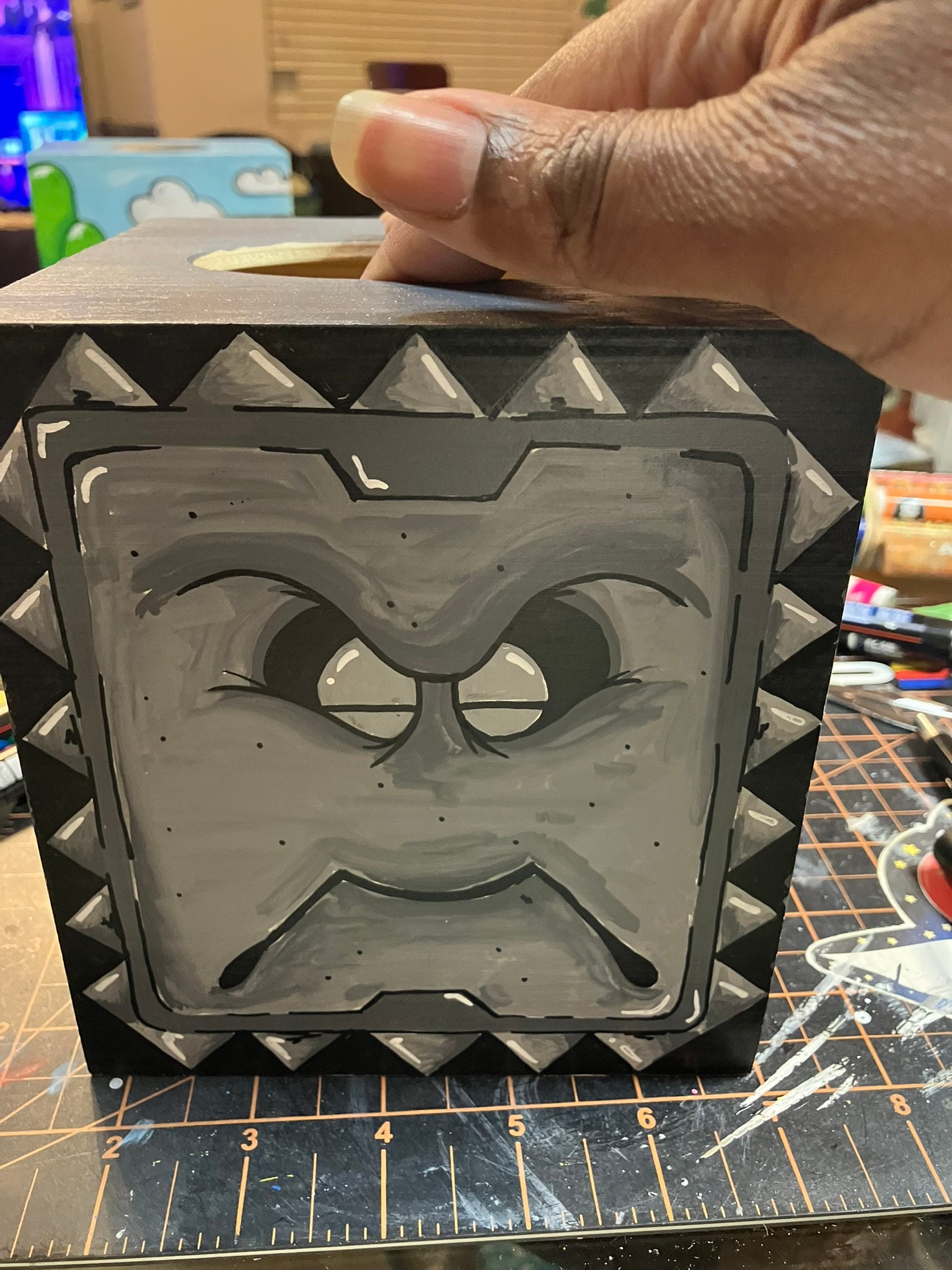 Thwomp Tissue Box Cover - Etsy