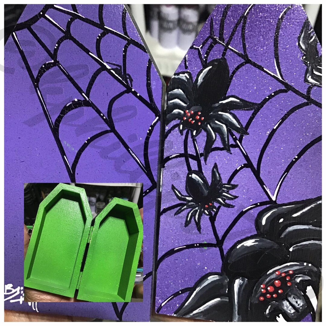 Coffin Box, Spiders - Etsy