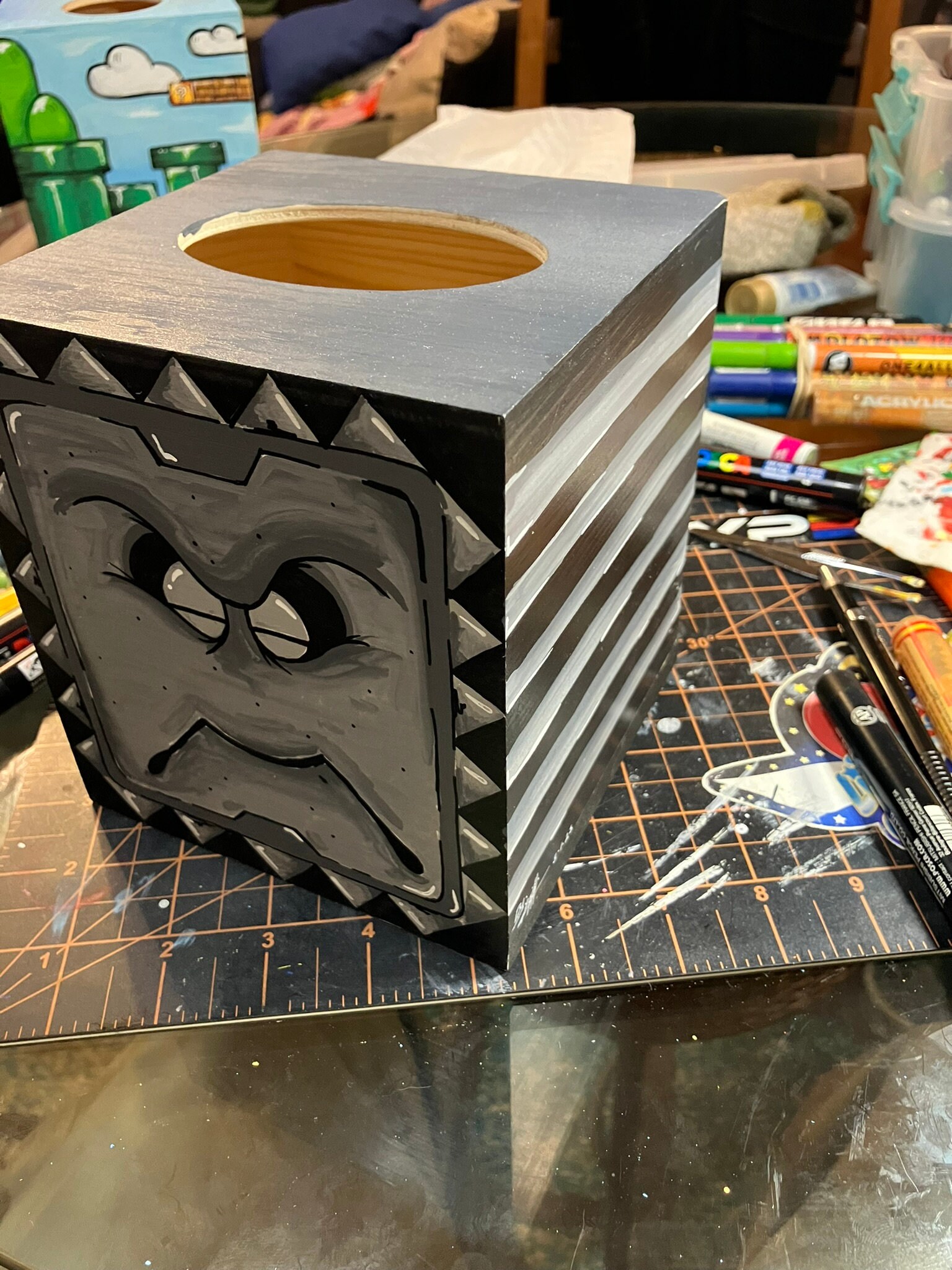 Thwomp Tissue Box Cover - Etsy