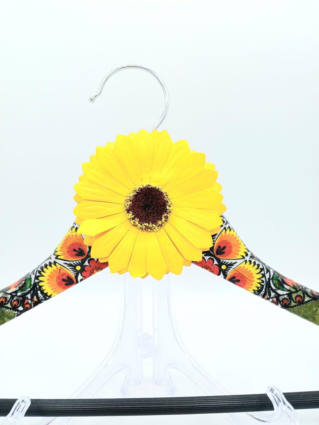 Decoupage Wooden Clothes Hanger Sunflower Lovers Flower - Etsy