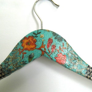 Decoupage Wooden Clothes Hanger Orange Floral - Etsy