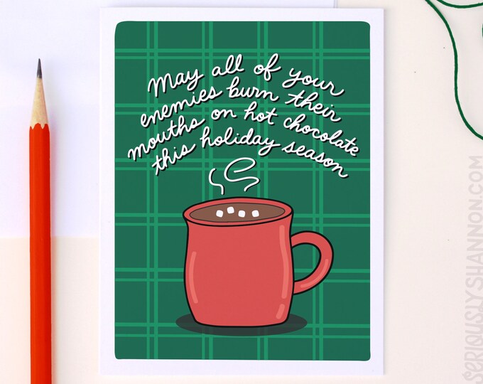 Funny Holiday Card, Humor Holiday Card, Funny Christmas Card, Hot ...