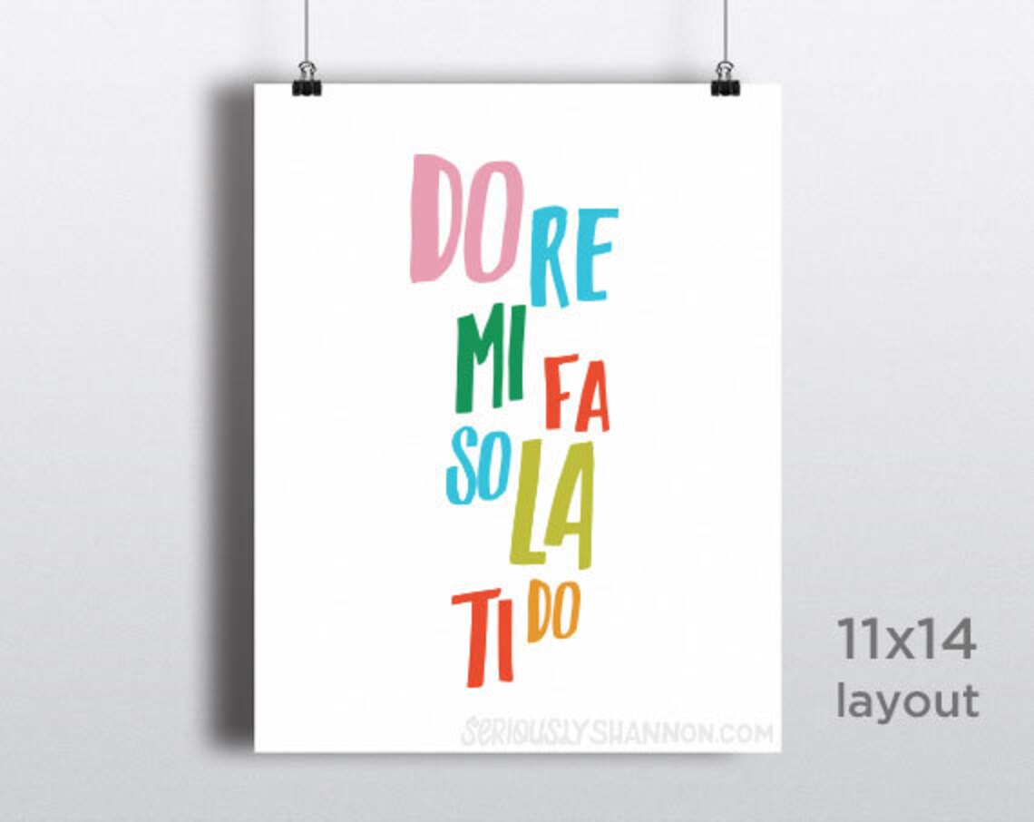 The Sound of Music Print Music Lover Art Nursery Wall Art | Etsy