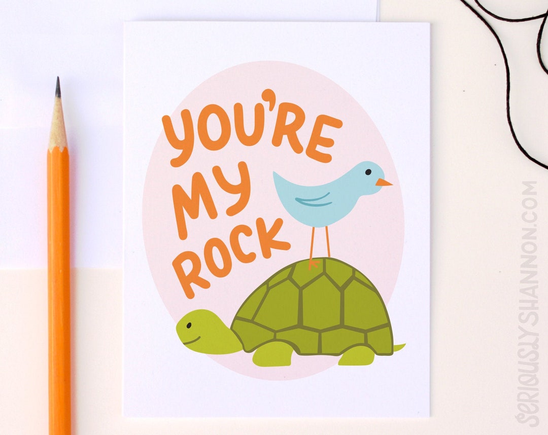 You're My Rock My Best Friend Cards BFF Card Valentine - Etsy