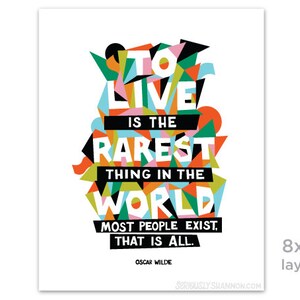 Oscar Wilde Art Oscar Wilde Quote Motivational Poster Wall - Etsy